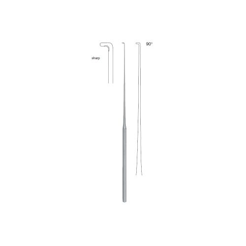Eif micro nerve and vessel hook - 90 deg angled, sharp, 24cm – REVITI